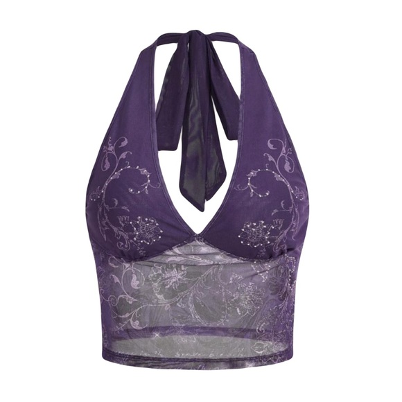 SHEIN | Tops | Purple Halter Top | Poshmark